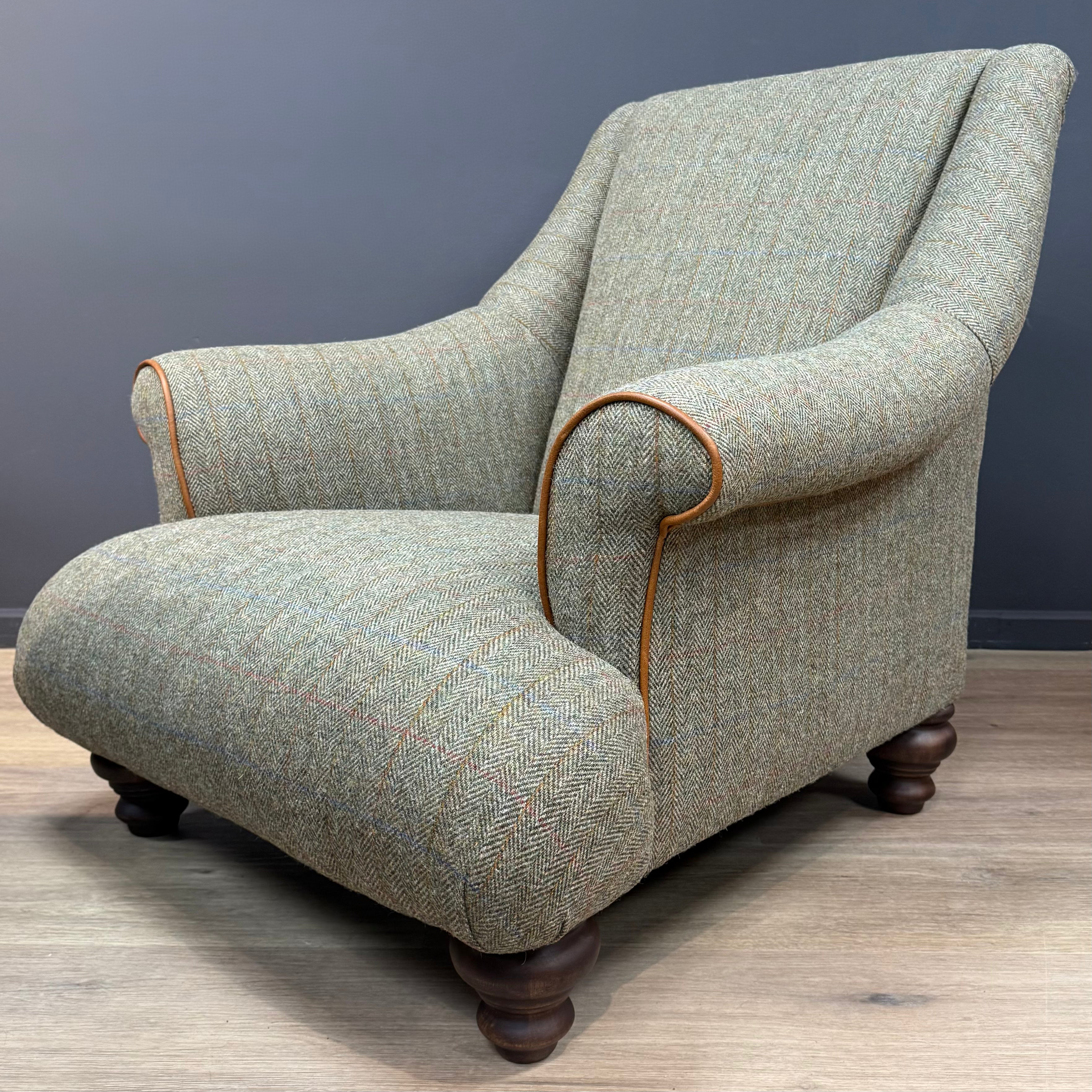 Cameron Harris Tweed And Leather Armchair | Model 2 | Rydan Interiors