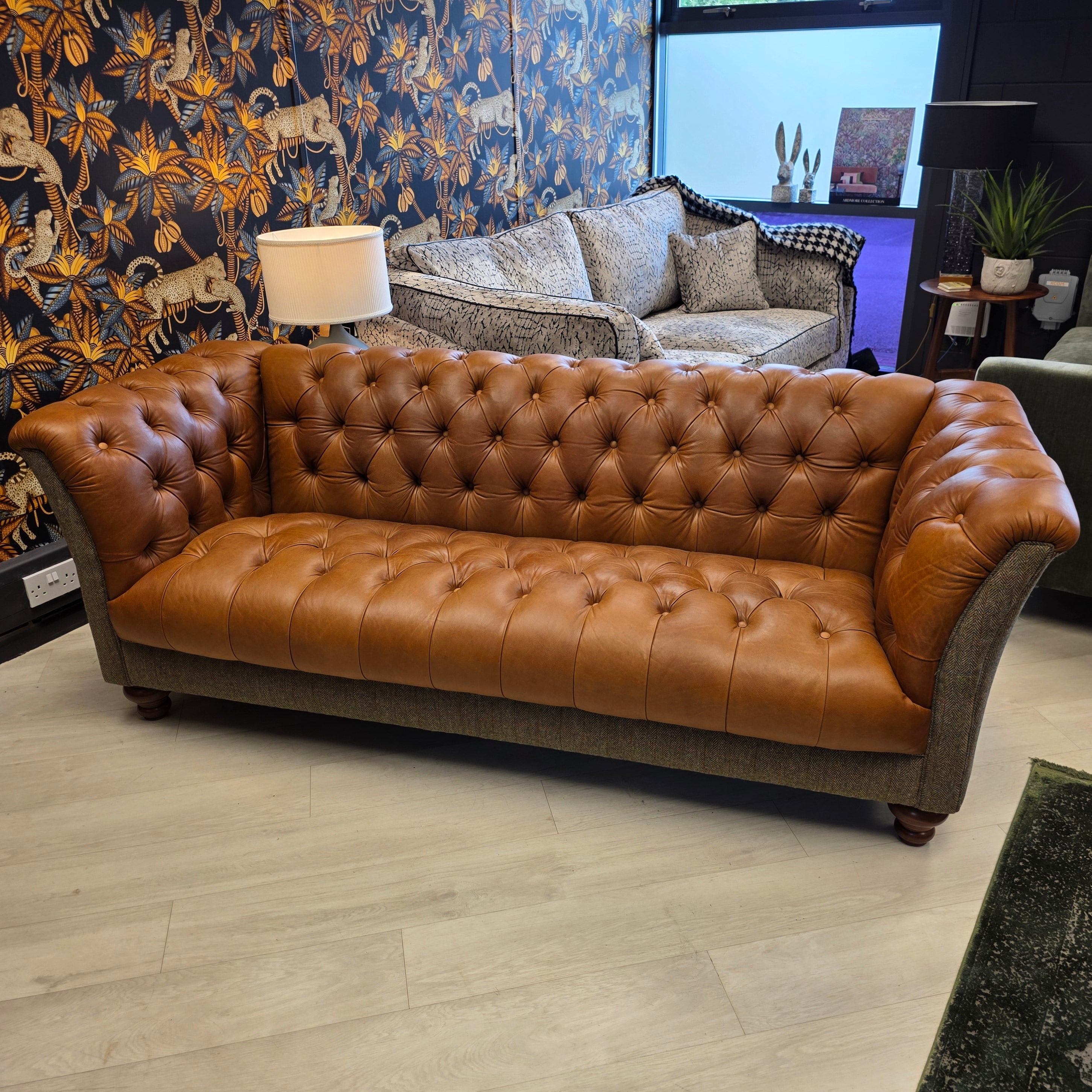 Juliuis | Harris Tweed Chesterfield Sofa - Colour: Green Mix | Rydan ...
