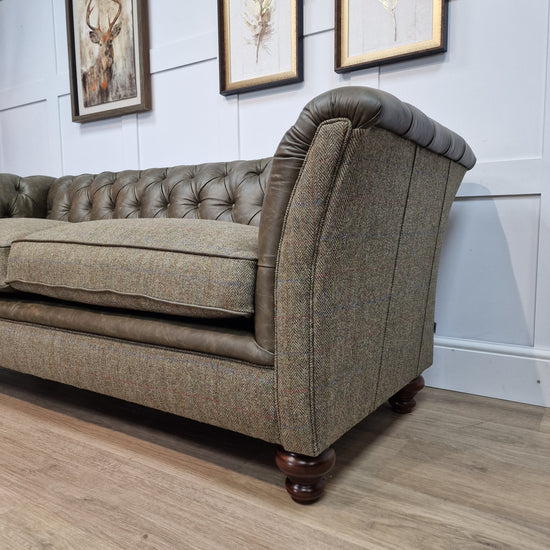 Caledonian Harris Tweed Chesterfield Sofa - Green Mix | Rydan – Rydan ...